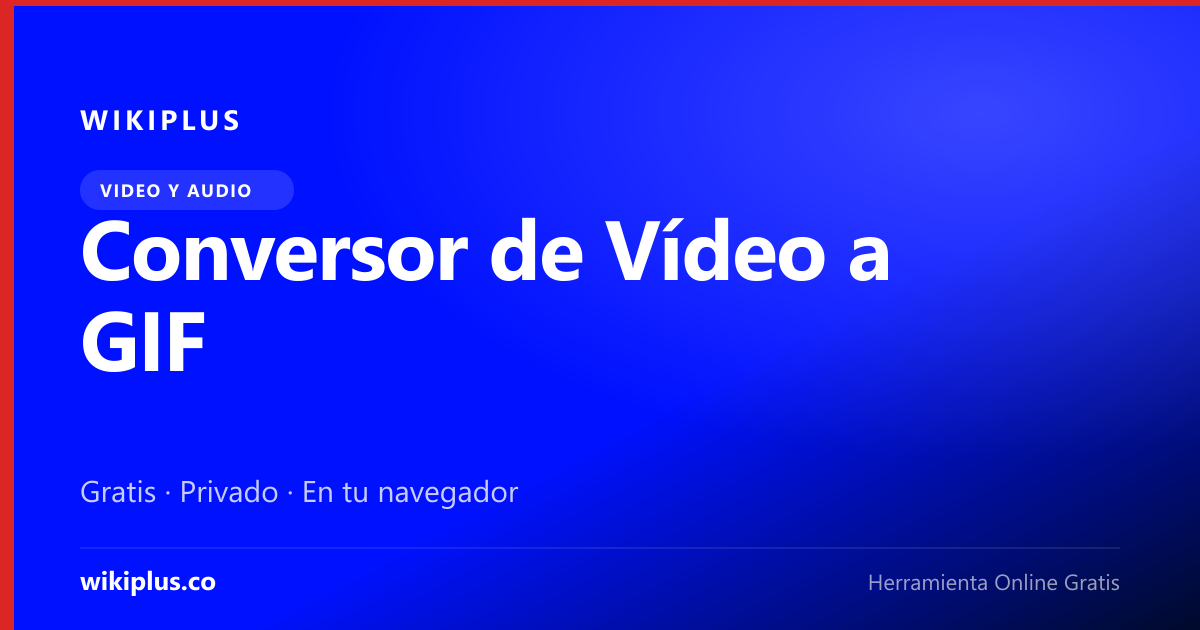 Conversor de Vídeo a GIF — Herramienta Online Gratis | WikiPlus